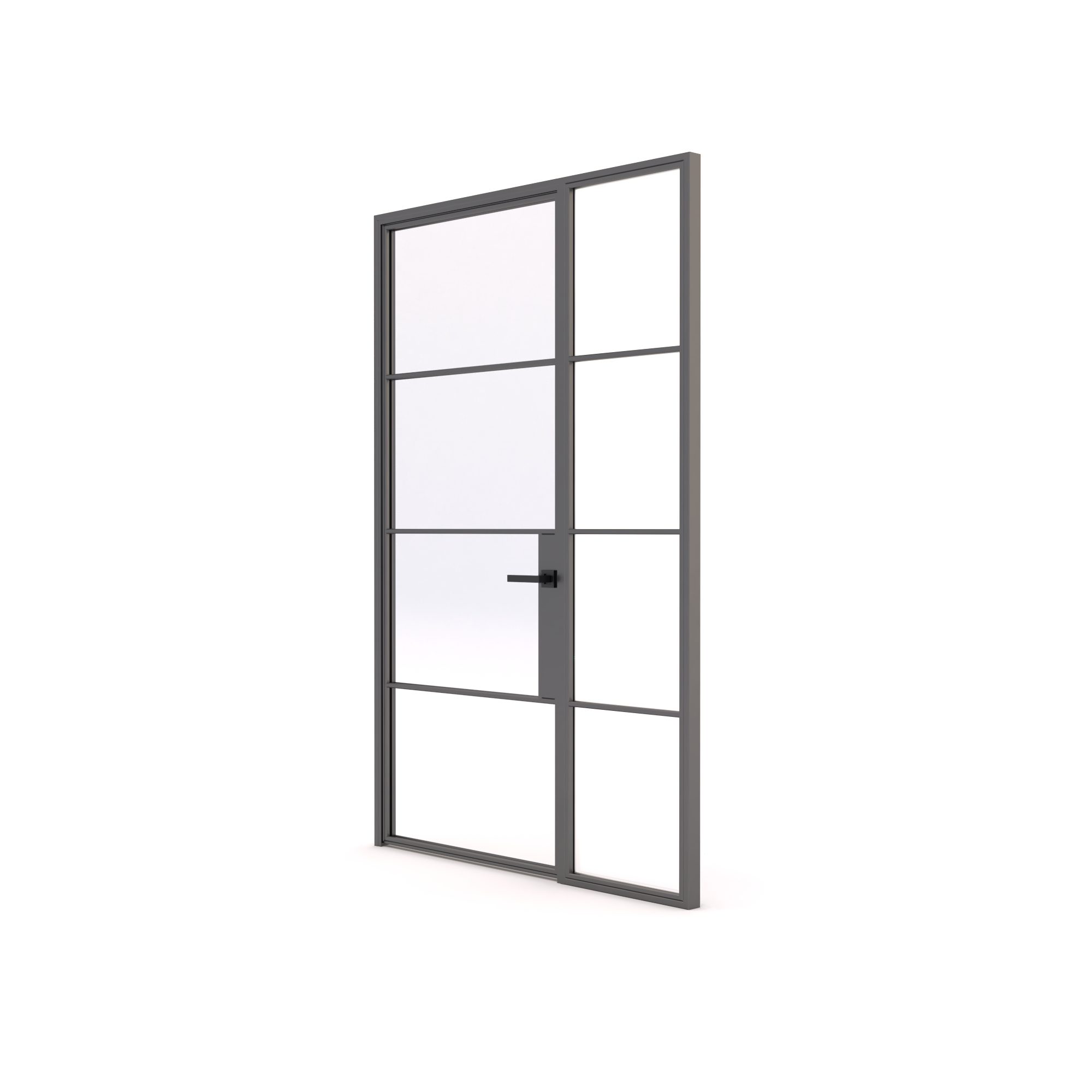 Steel Glazed Single Door with Side Panel - iSteel